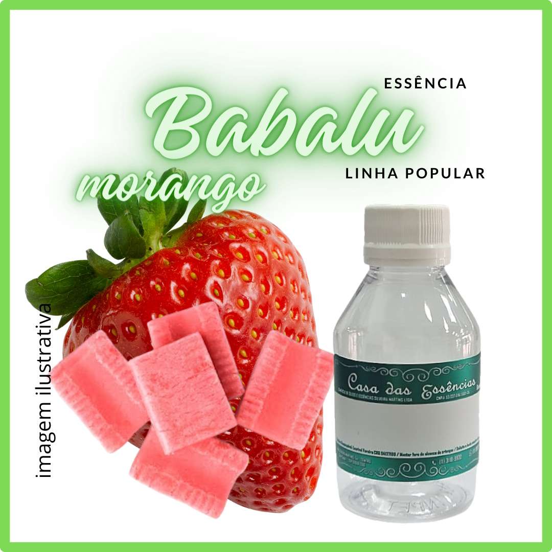 ESSÊNCIA BABALU MORANGO (LINHA POPULAR) - 100ML - Casa das Essências